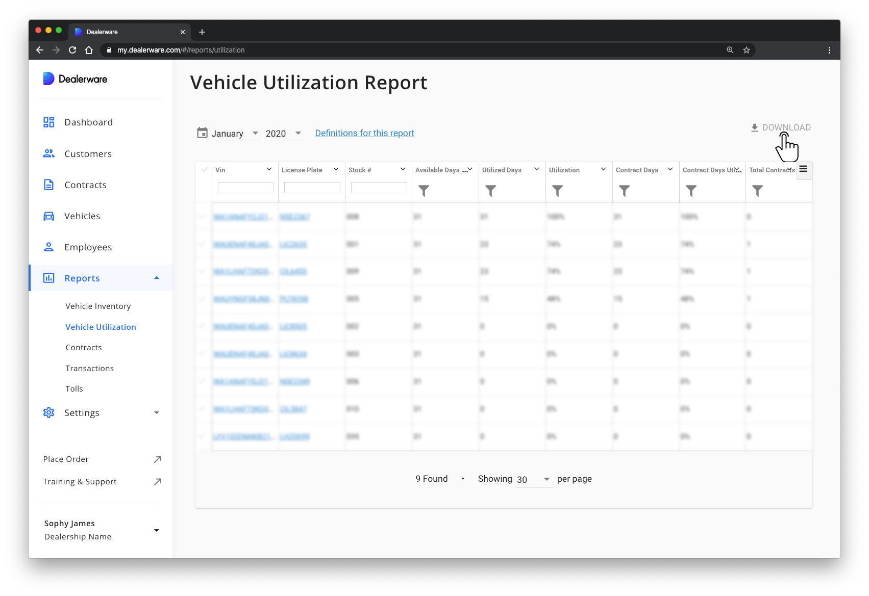 View and Download Reports in Dealerware Web – Dealerware