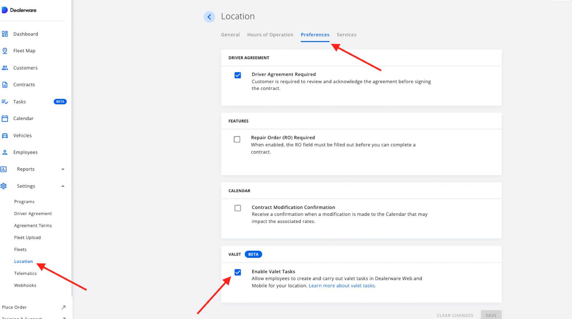 Learn about Dealerware's Valet Service and How to Enable It – Dealerware