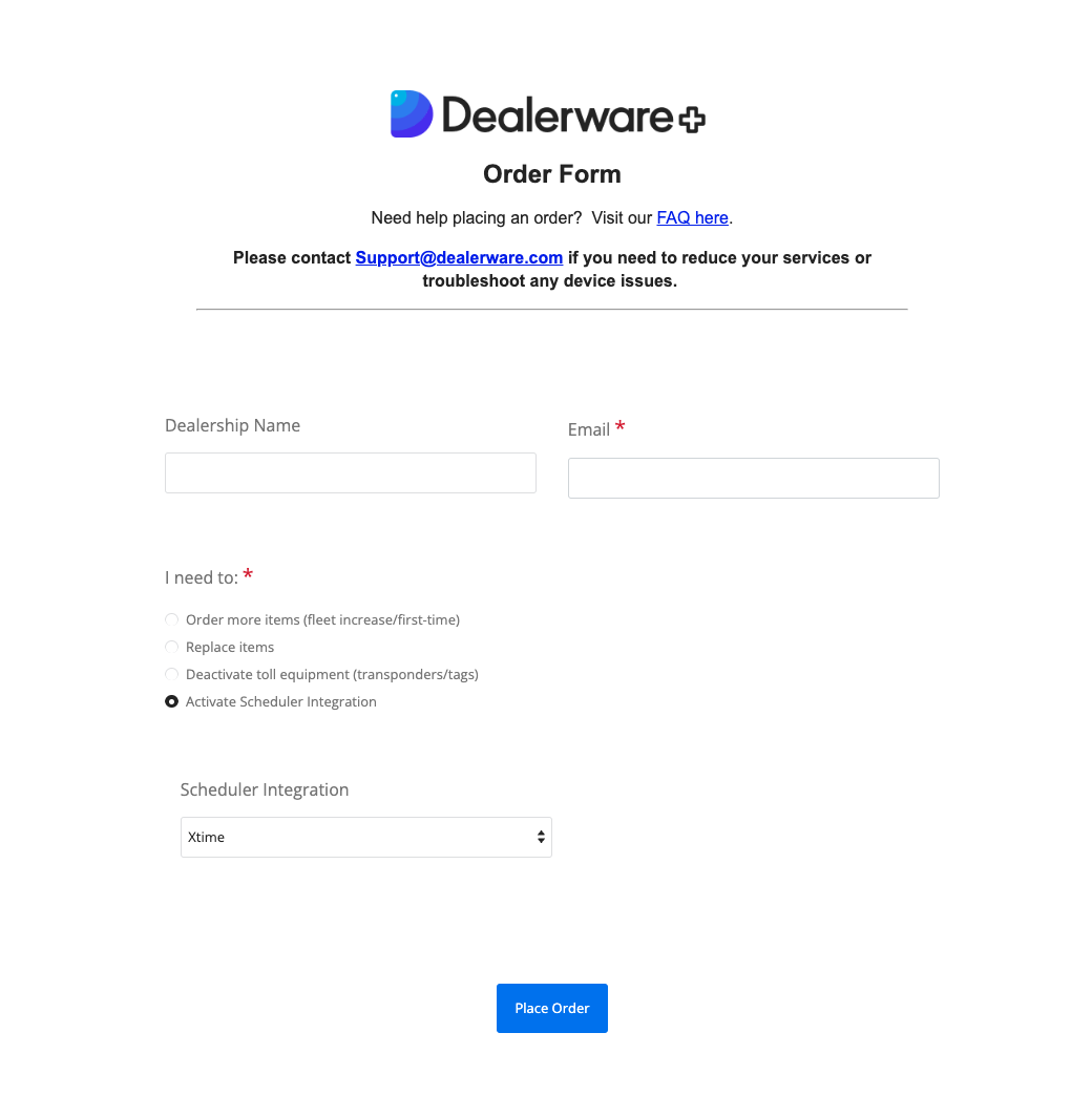 Activate Scheduler Integration – Dealerware
