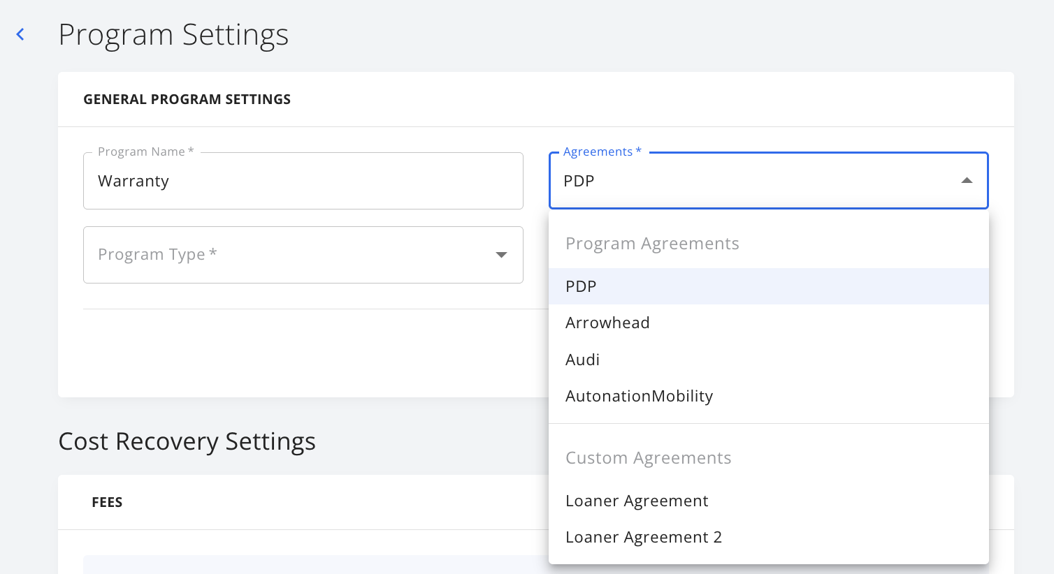 Add Custom Agreement(s) – Dealerware
