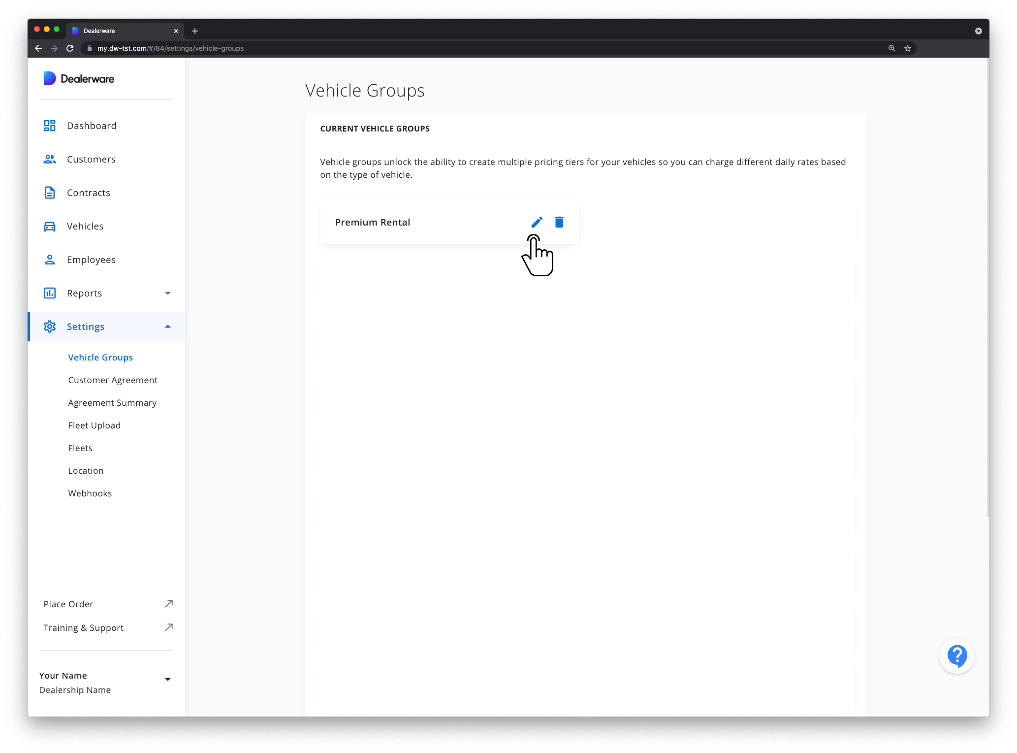 How Do I Configure A Credit Card Hold Dealerware