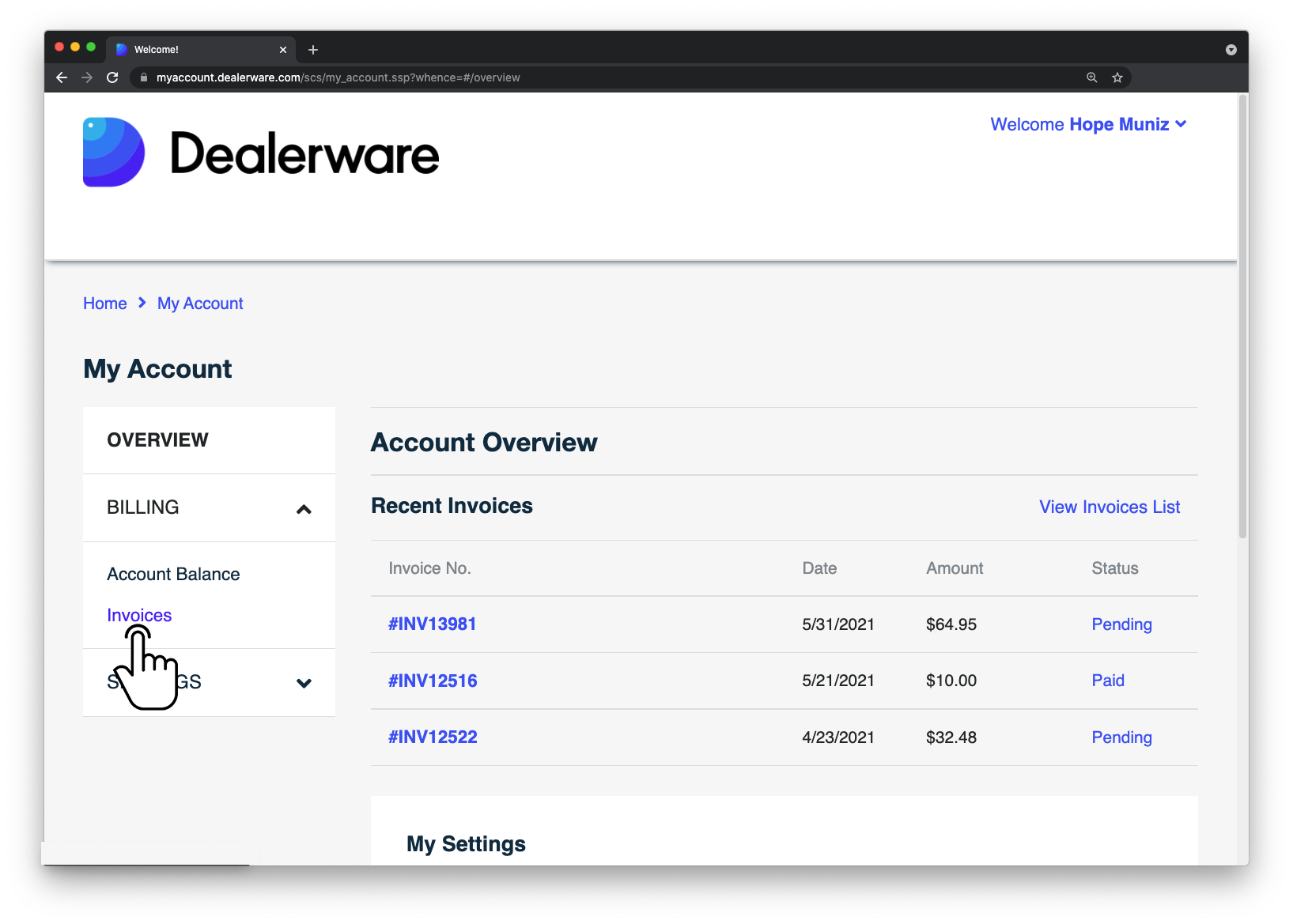 View and Download Your Dealership's Dealerware Invoices – Dealerware
