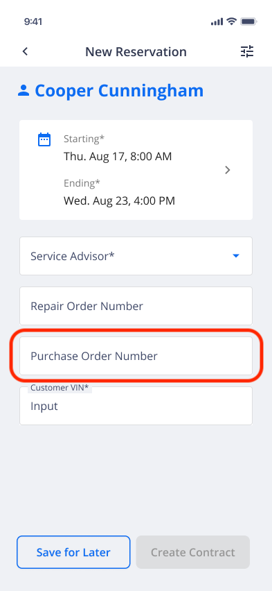 Add a Purchase Order to Contracts – Dealerware