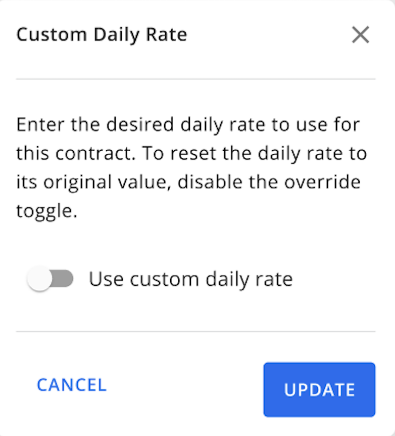How to Create a One-Time Custom Daily Rate for a Contract – Dealerware