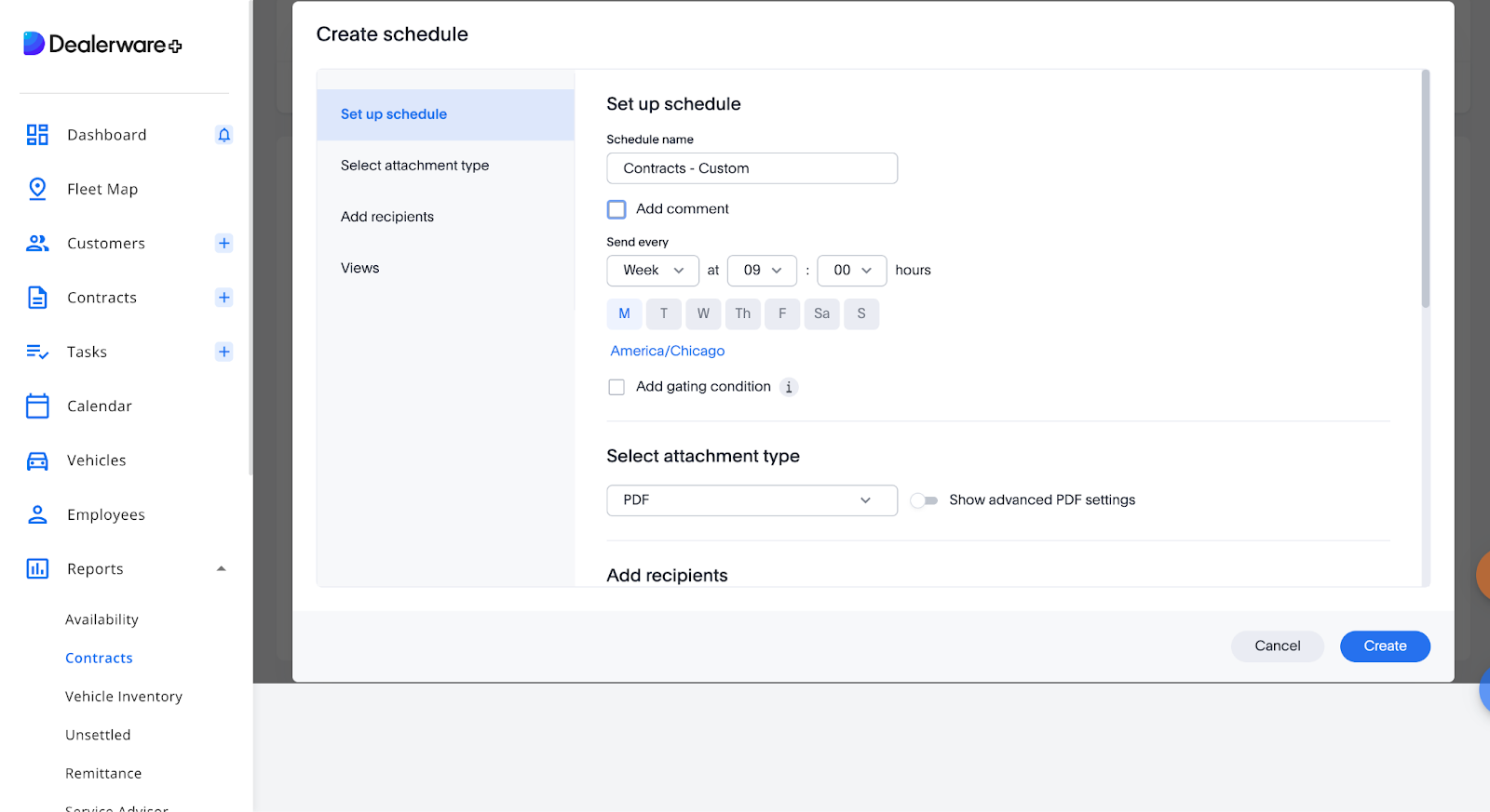 Schedule Reports to Deliver via Email – Dealerware