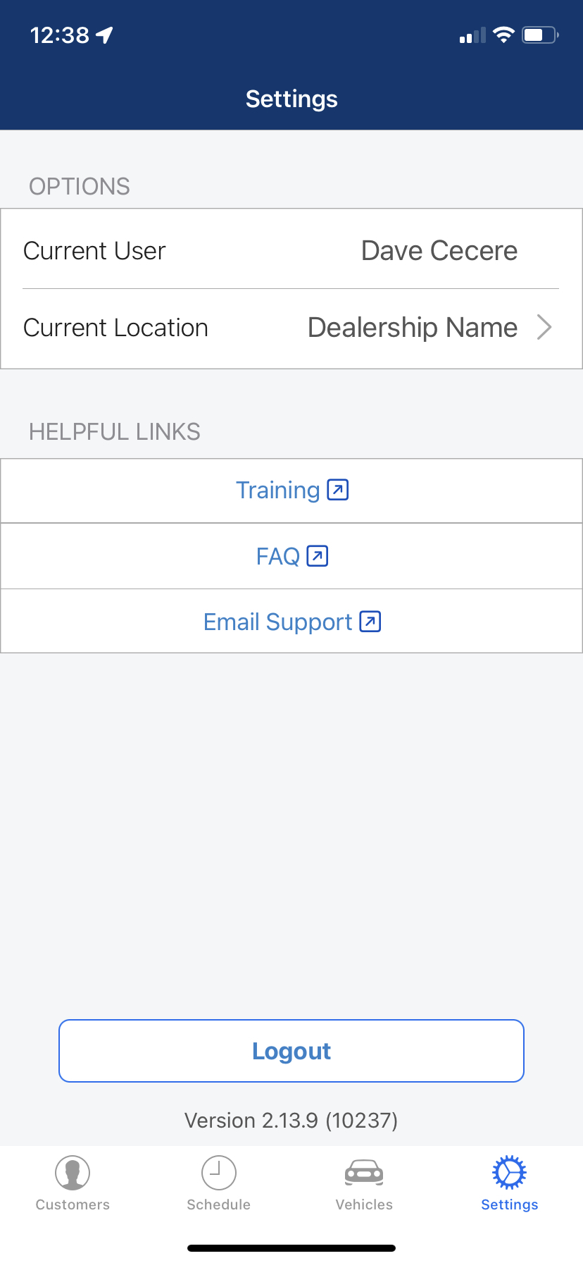 Switch Between Dealership Locations in Dealerware Mobile – Dealerware
